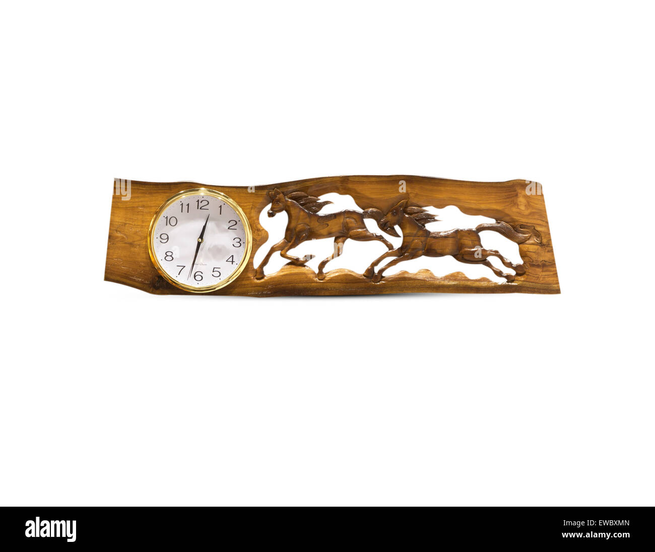 Wooden carved clock hi-res stock photography and images - Alamy