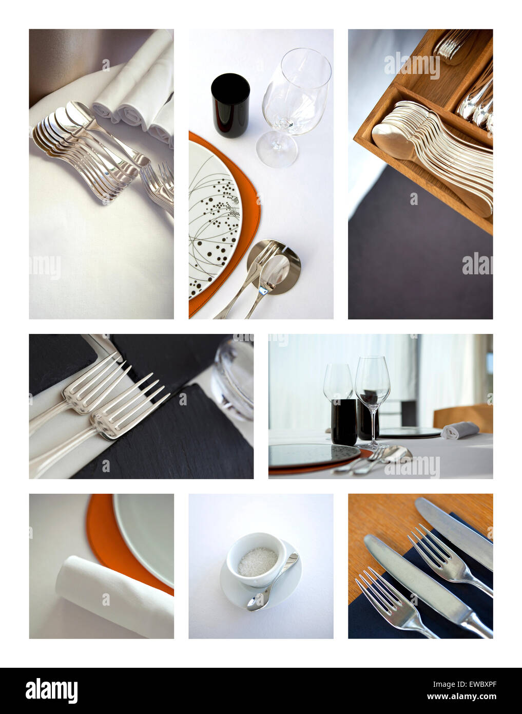 Table set up and cutlery in a luxurious restaurant Stock Photo - Alamy