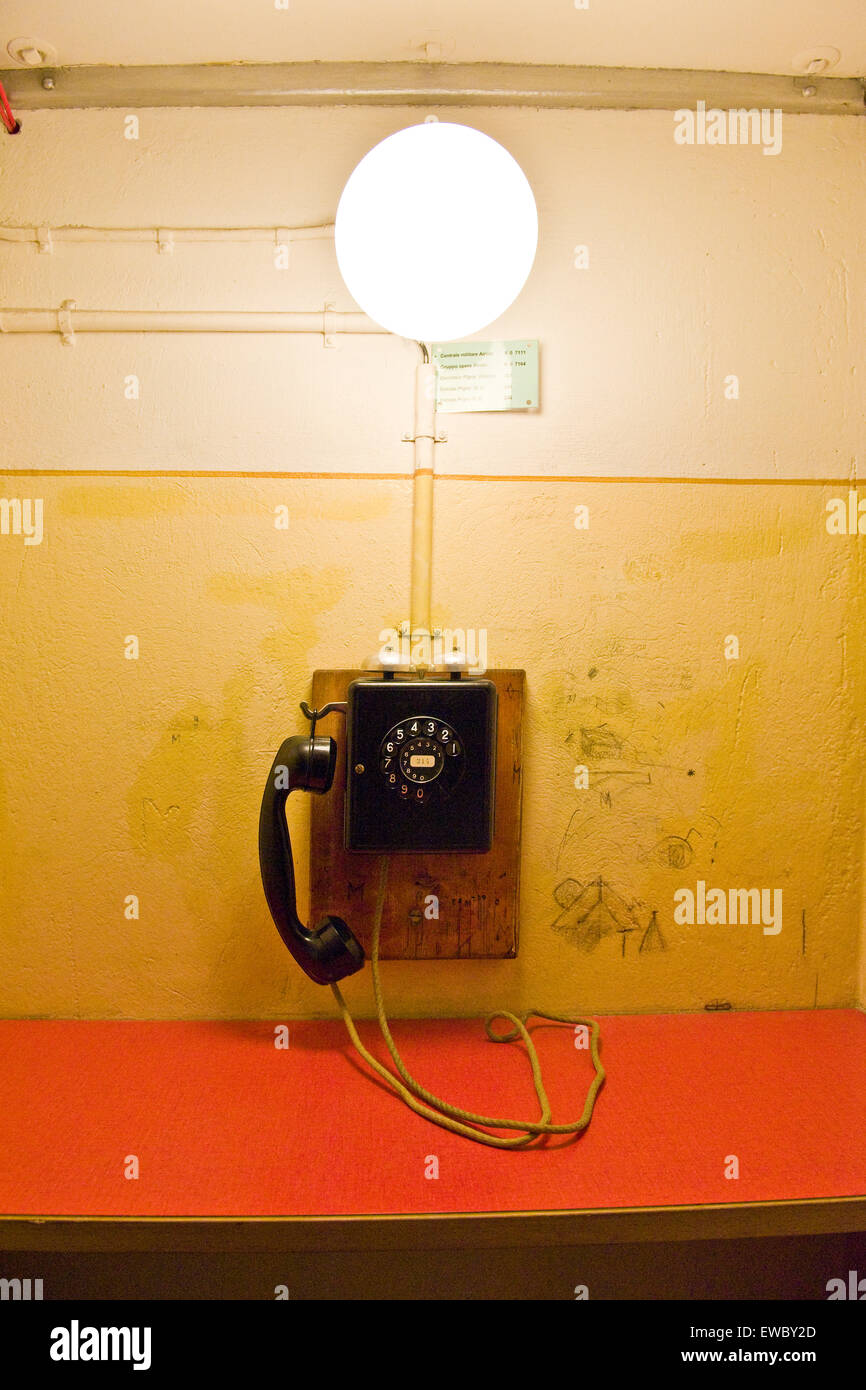 Switzerland, Gotthard pass, Sasso museum, telephone Stock Photo - Alamy