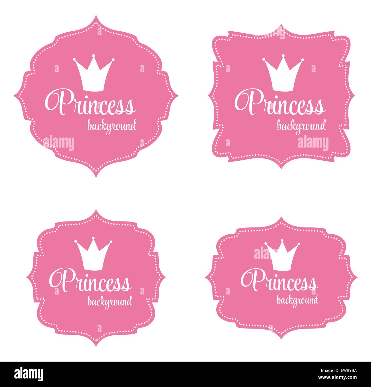 Princess Crown Frame Vector Illustration Stock Vector Image & Art - Alamy