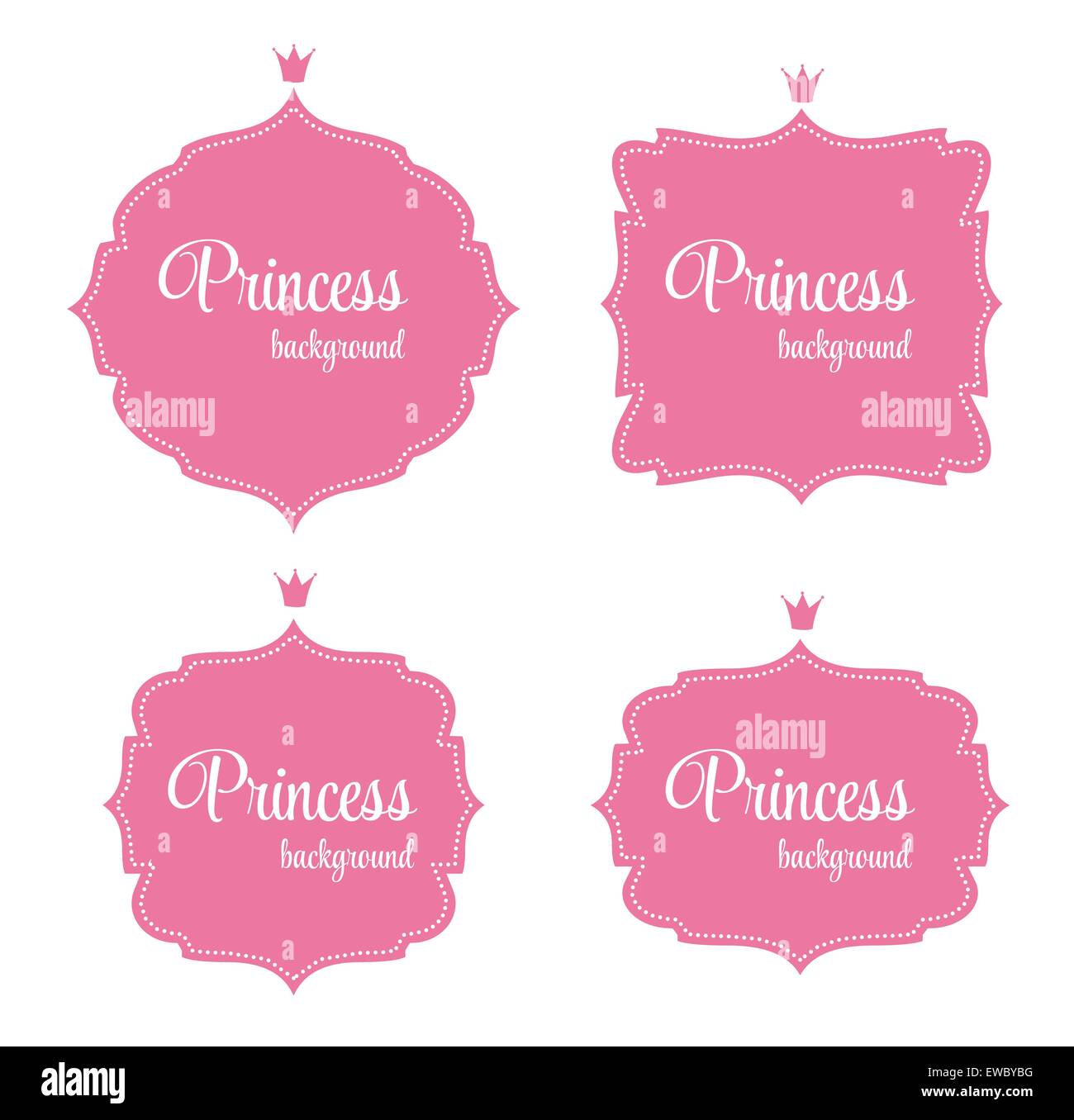 Princess Crown Frame Vector Illustration Stock Vector Image & Art - Alamy
