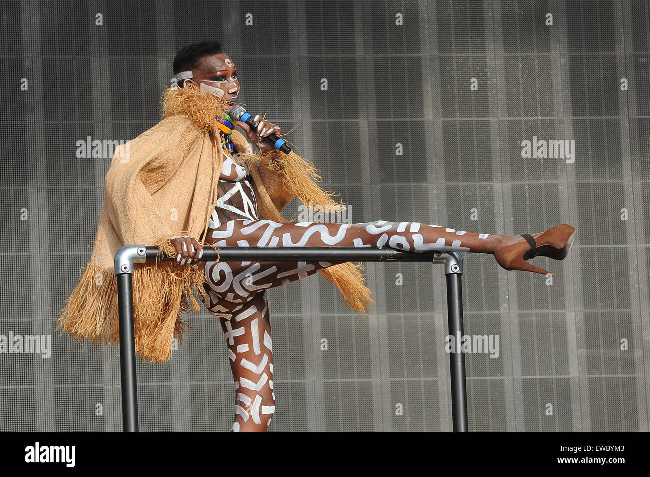 Jamaican singer Grace Jones performs live at the British Summer Time ...