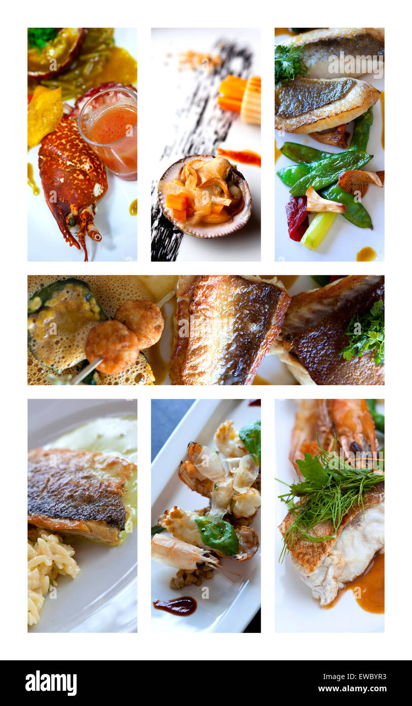 Food menu collage hi-res stock photography and images - Alamy