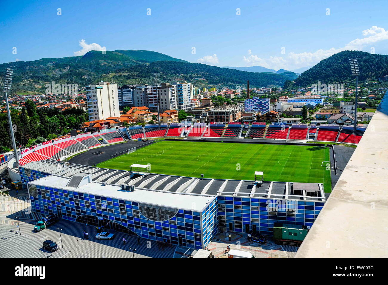 Illustration Ruzhdi Bizhuta Stadium/Elbasan Arena - 12.06.2015 - France ...