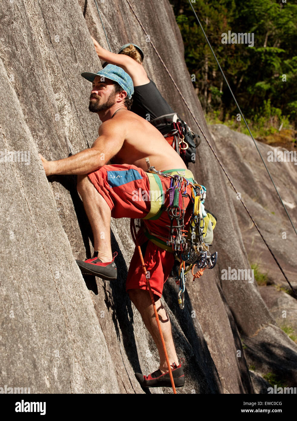 '''Cslimber on a route along Krack Rock, in the Smoke Bluffs area of ...