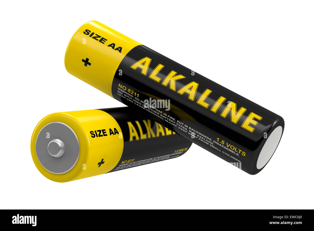 Alkaline Battery - isolated on white Stock Photo - Alamy