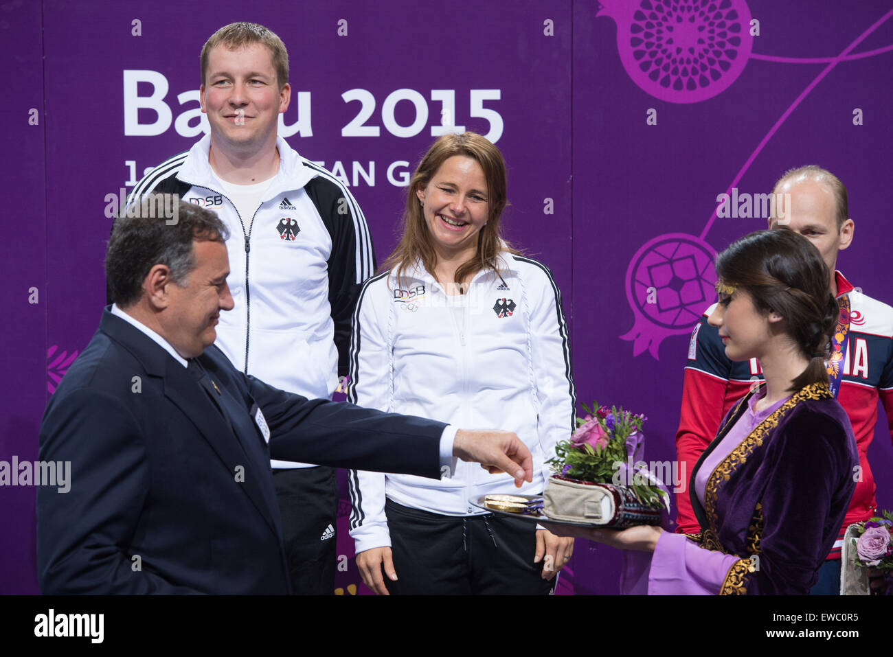 Gold medal ceremony receive hi-res stock photography and images - Alamy