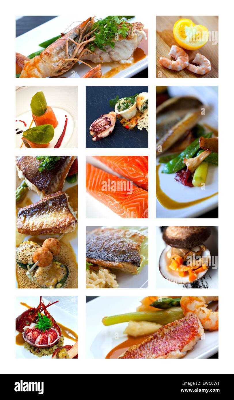 Food menu collage hi-res stock photography and images - Alamy