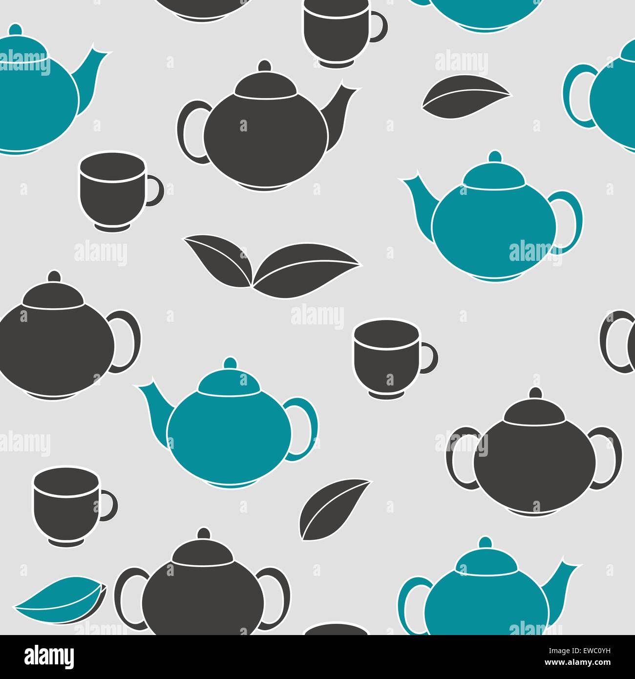 Tea Seamless Pattern Background Vector Illustration Stock Vector Image ...