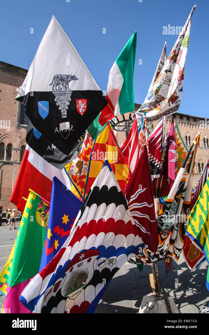 Palio di siena flag hi-res stock photography and images - Alamy