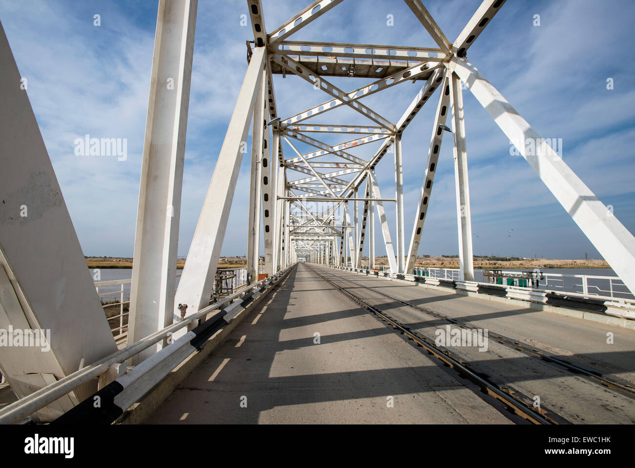 The Freedom Bridge, also known as the Friendship Bridge, in northern ...