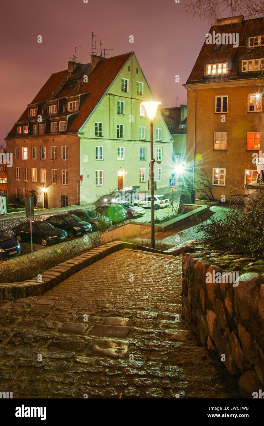 Old Town at night Stock Photo - Alamy