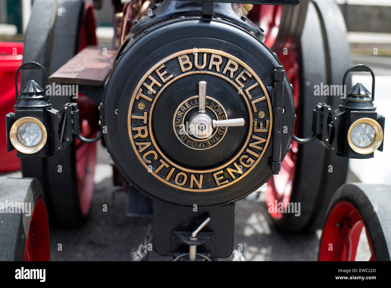 A miniature Burrell traction engine Stock Photo - Alamy