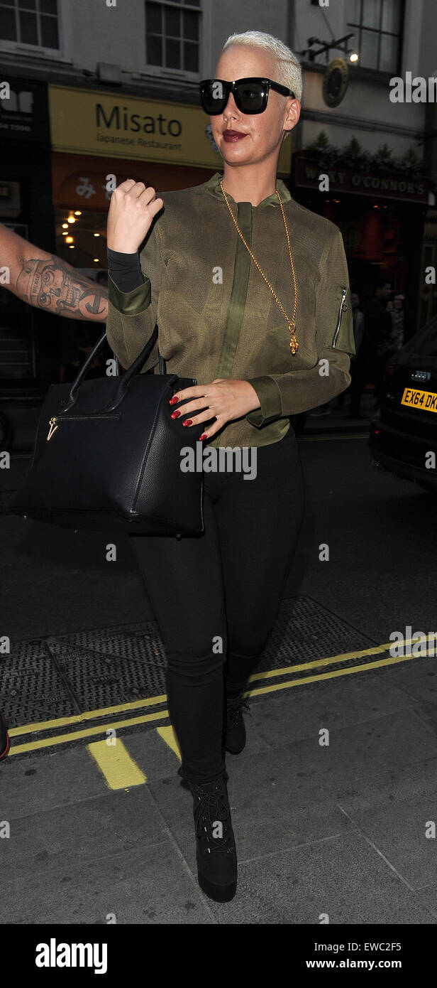 Amber Rose arriving at her hotel Featuring: Amber Rose Where: London ...
