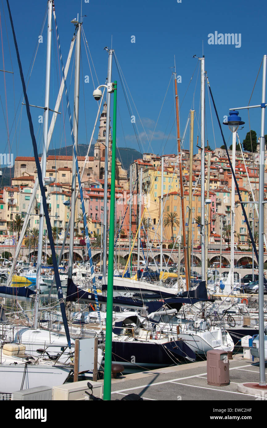 Menton Harbour, Cote D'Azure, France Stock Photo - Alamy