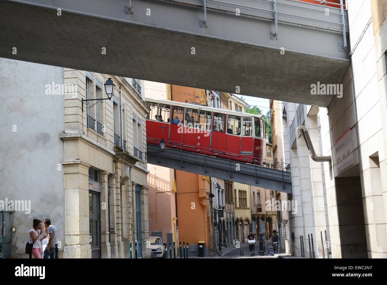 The Funiculars funicular of Lyon Funiculaires de Lyon France Stock ...