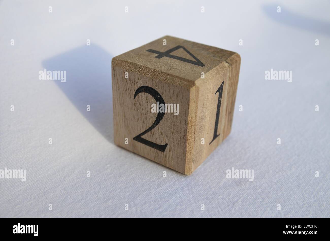 Numbers on wooden cubes Stock Photo - Alamy