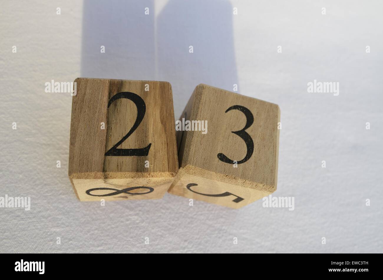 Numbers on wooden cubes Stock Photo - Alamy