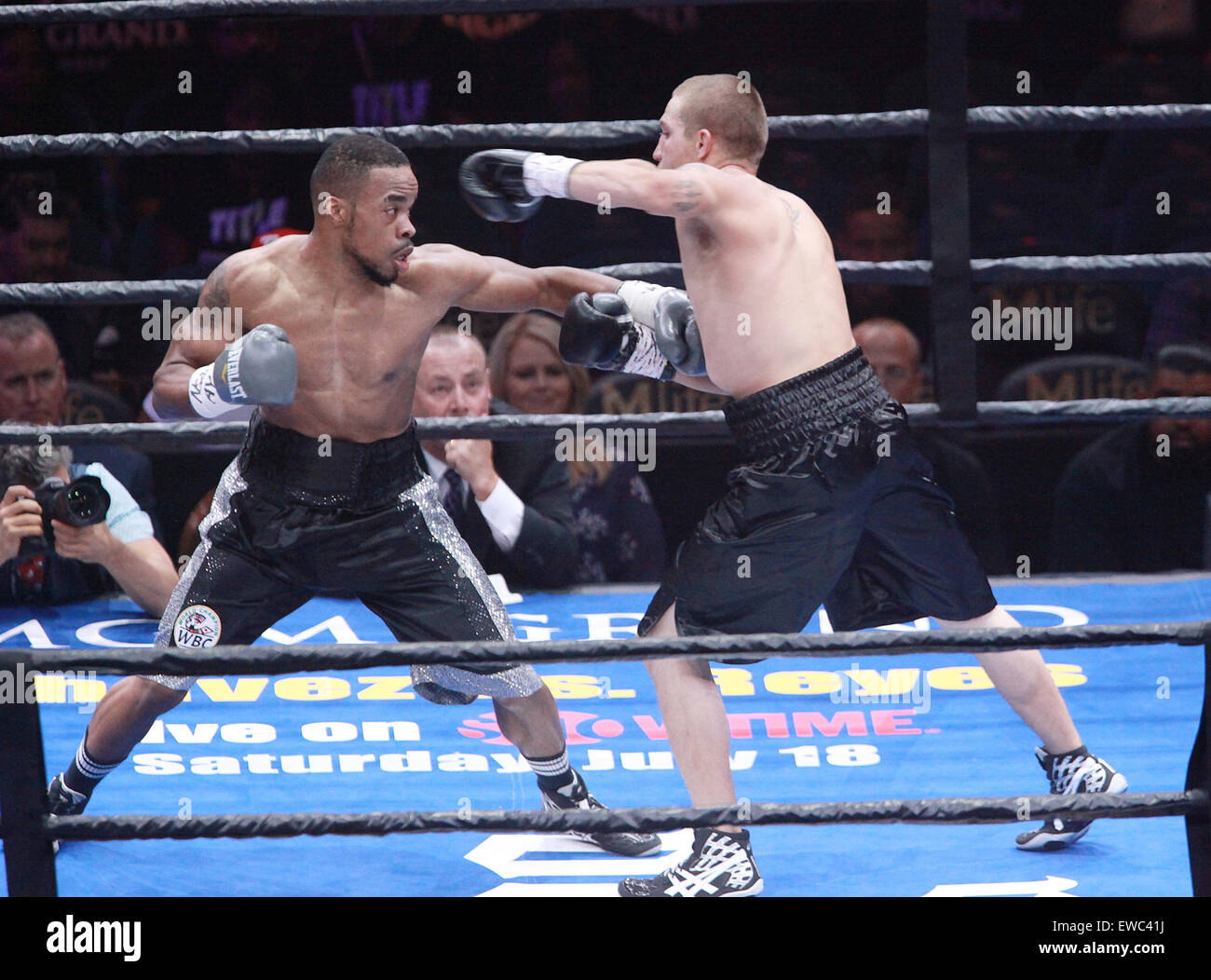 Las Vegas, Nevada, USA. 22nd June, 2015. Boxers Charvis Holifield and ...