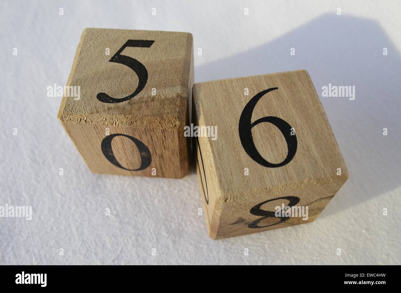 Numbers on wooden cubes Stock Photo - Alamy