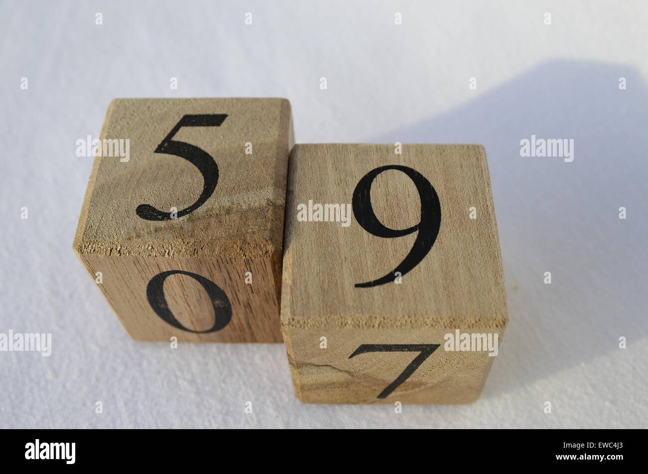 Numbers on wooden cubes Stock Photo - Alamy