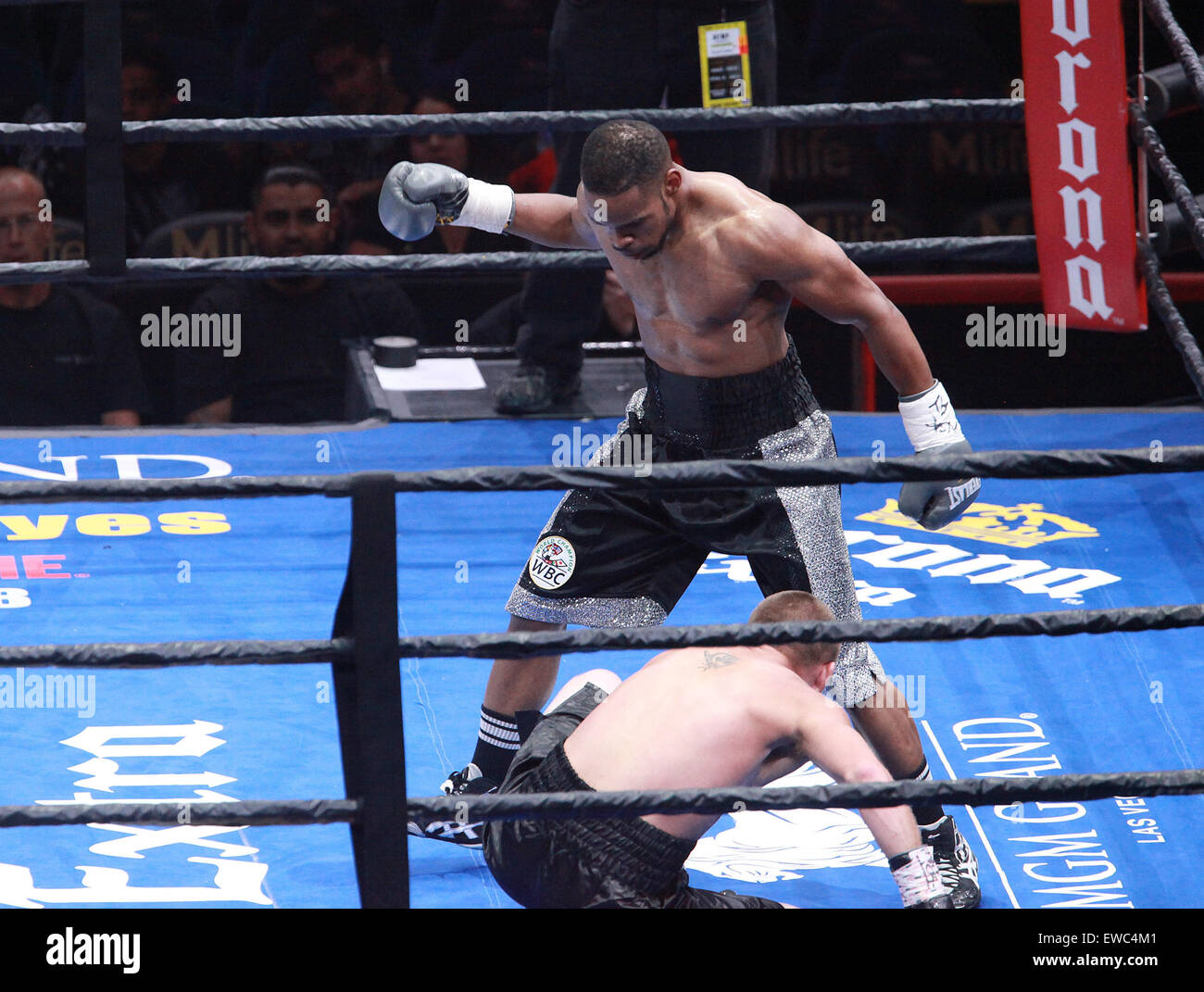 Las Vegas, Nevada, USA. 22nd June, 2015. Boxers Charvis Holifield and ...