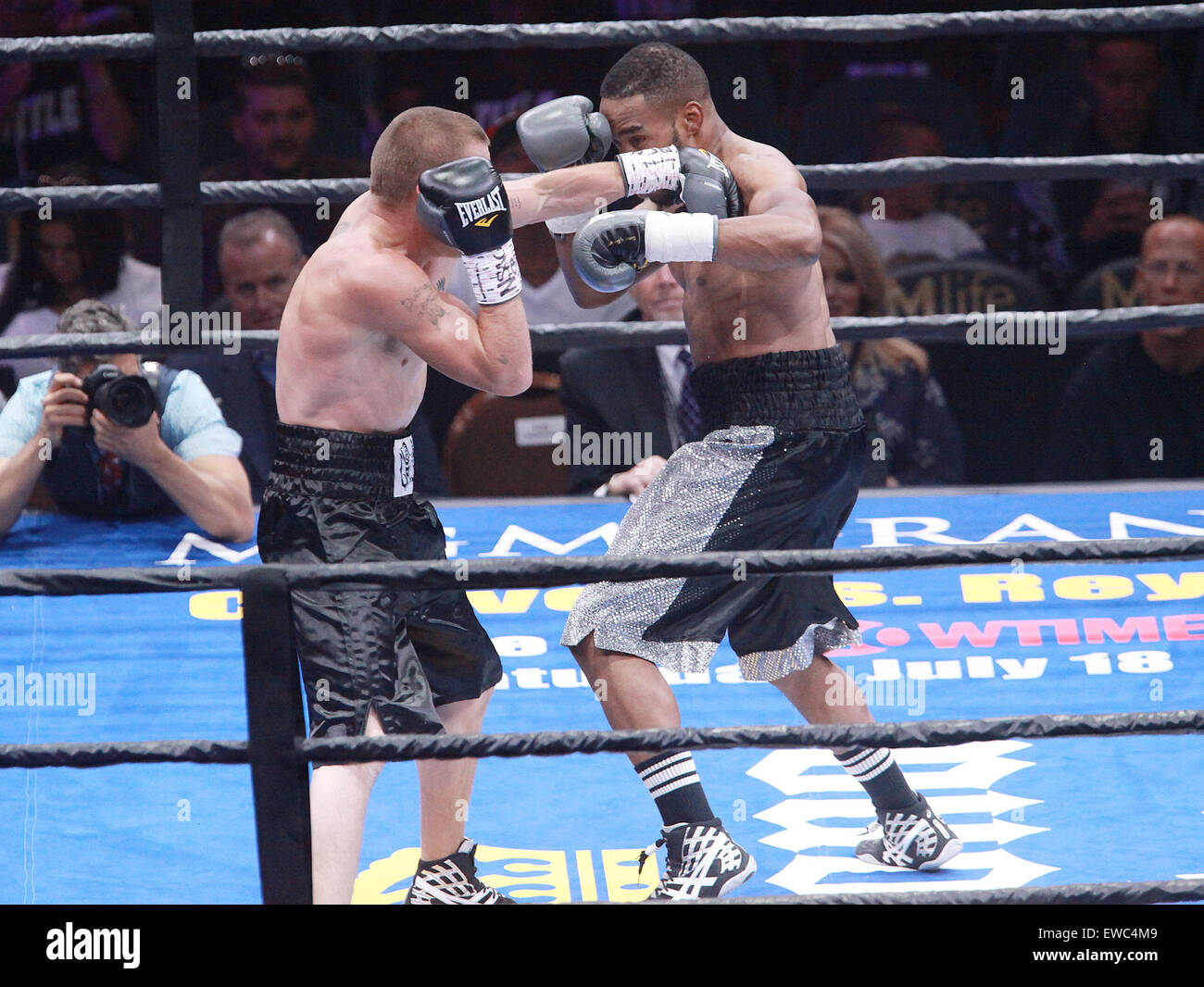 Las Vegas, Nevada, USA. 22nd June, 2015. Boxers Charvis Holifield and ...