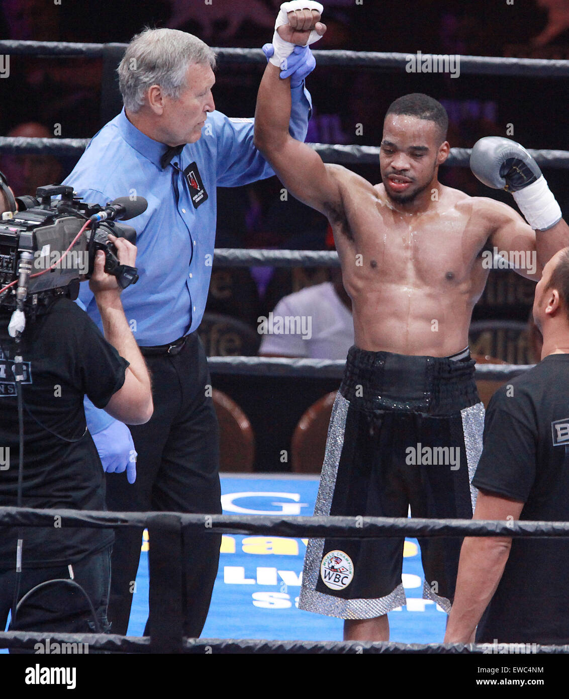 Las Vegas, Nevada, USA. 22nd June, 2015. Boxers Charvis Holifield and ...