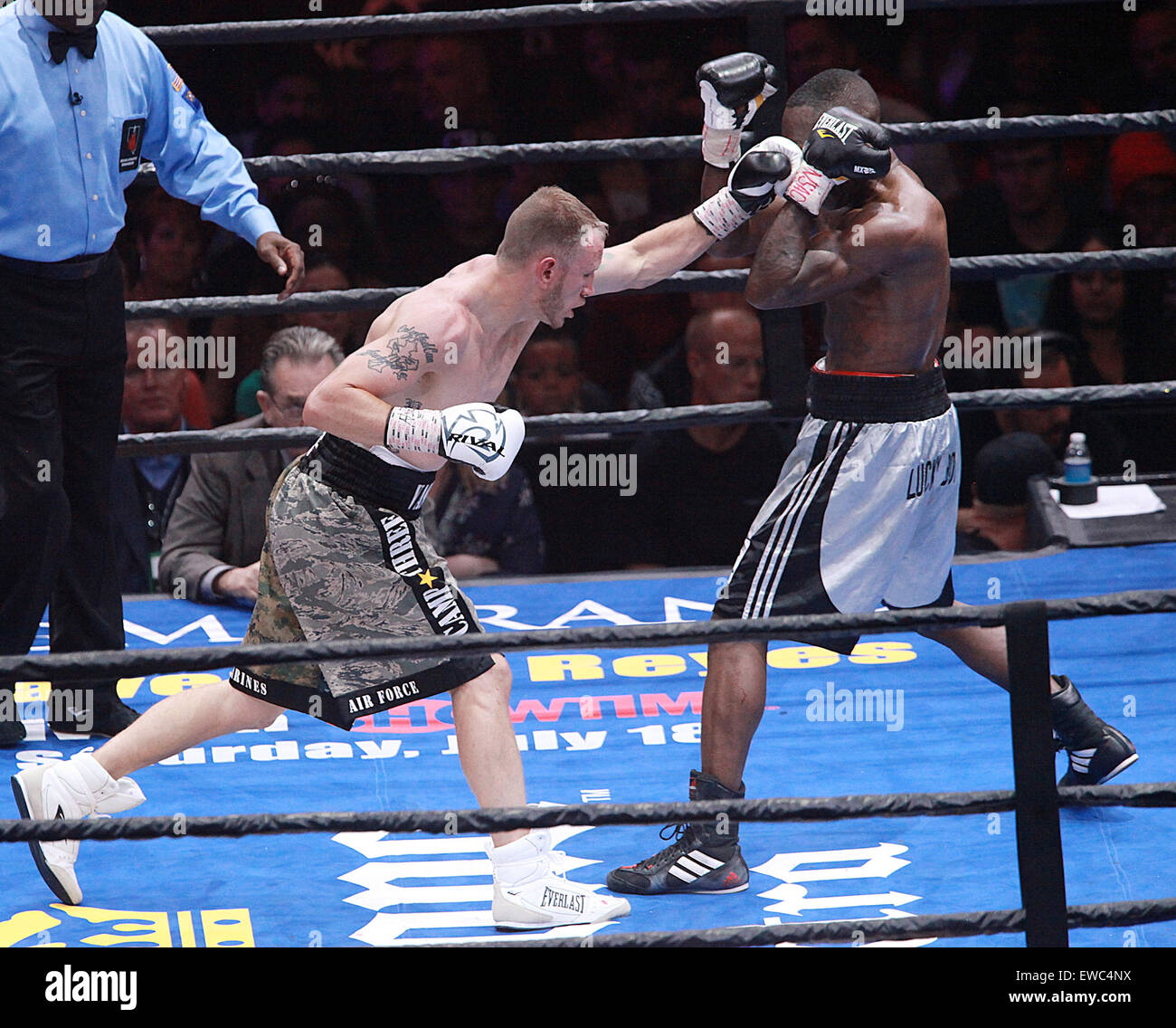 Las Vegas, Nevada, USA. 21st June, 2015. Boxers Sammy Chavez and WALE ...