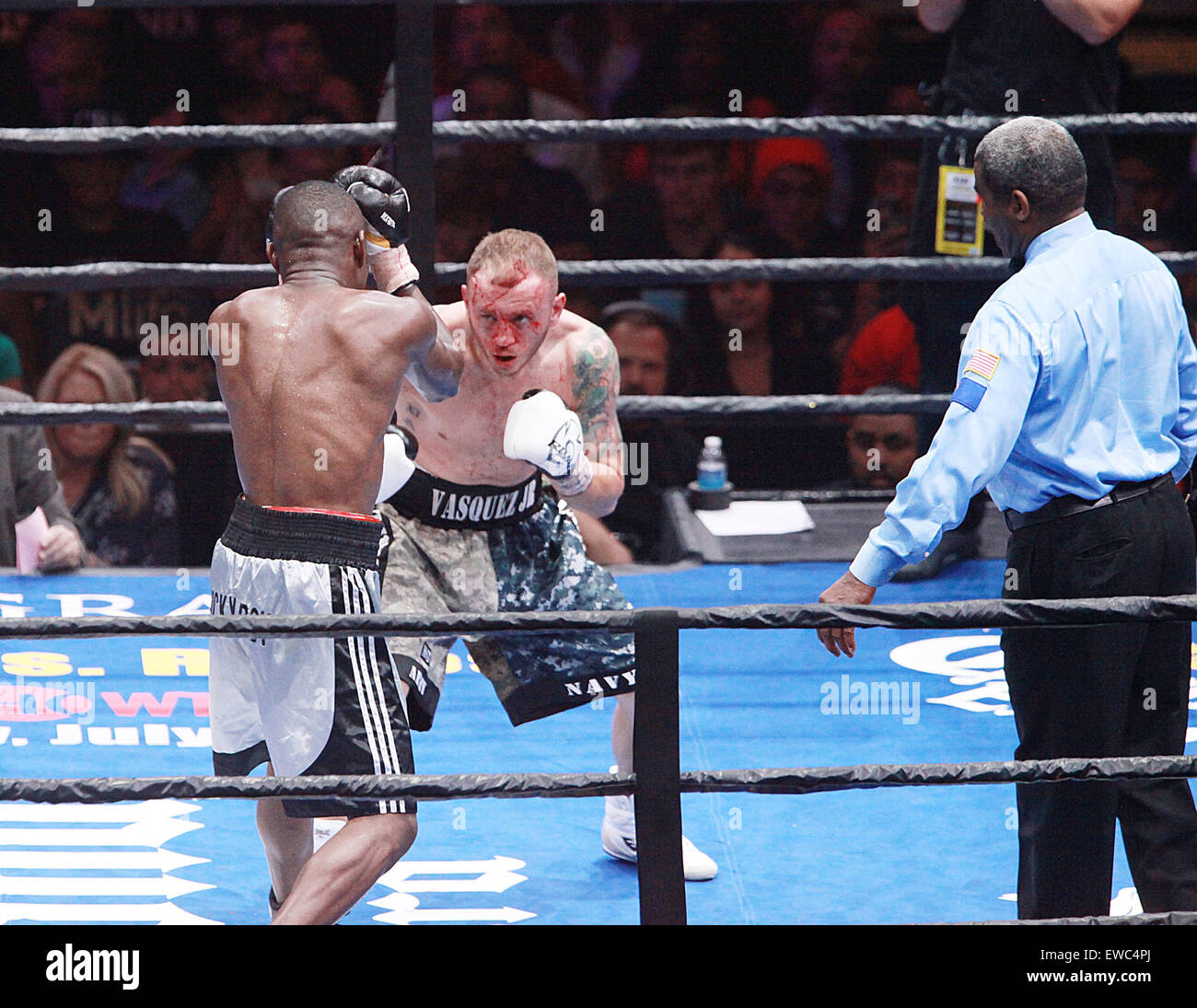 Las Vegas, Nevada, USA. 21st June, 2015. Boxers Sammy Chavez and WALE ...