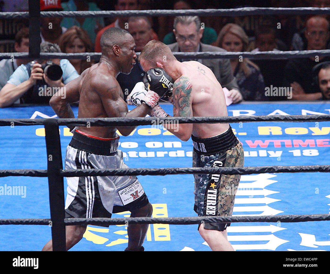 Las Vegas, Nevada, USA. 21st June, 2015. Boxers Sammy Chavez and WALE ...