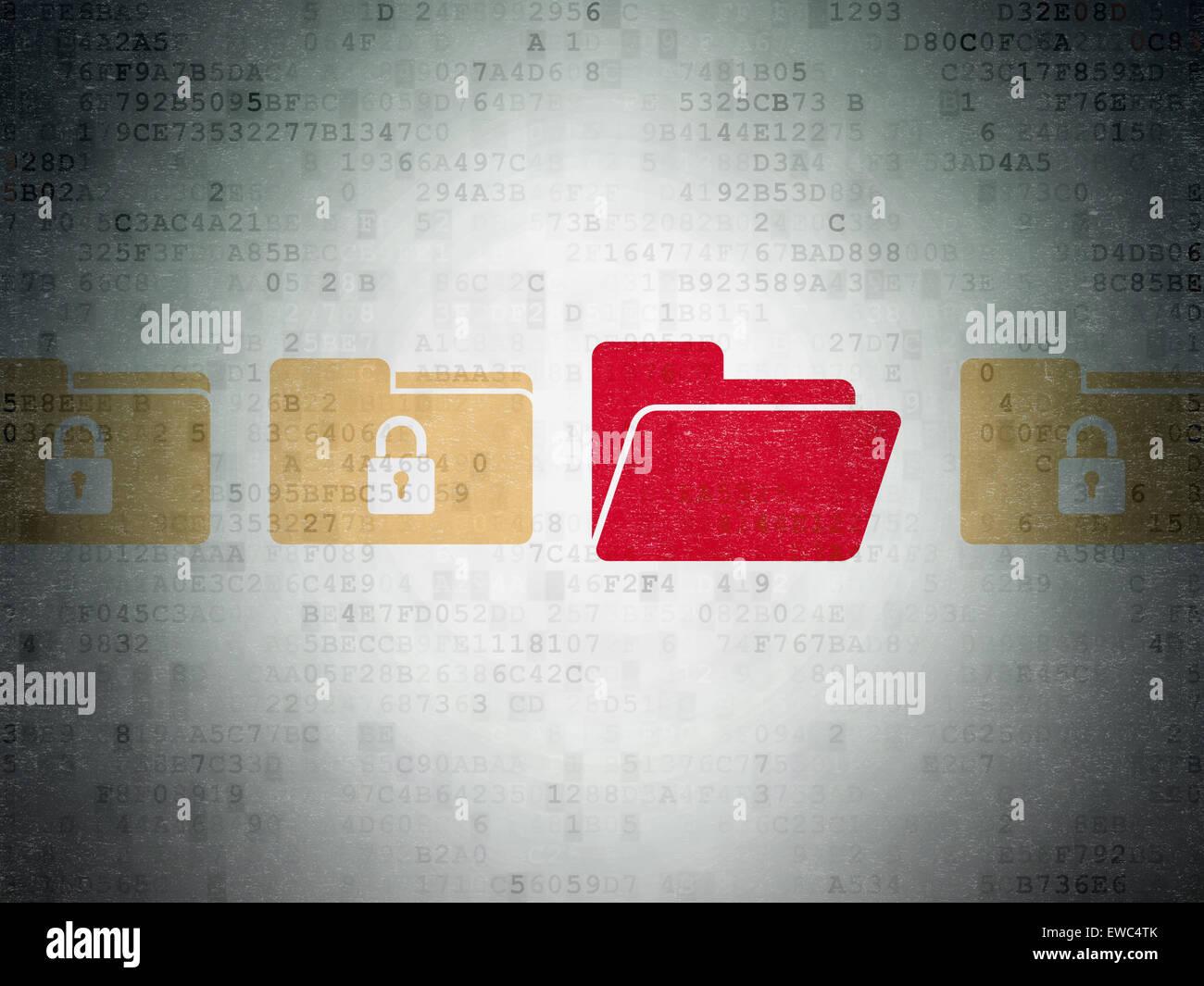 Privacy concept: folder icon on Digital Paper background Stock Photo ...