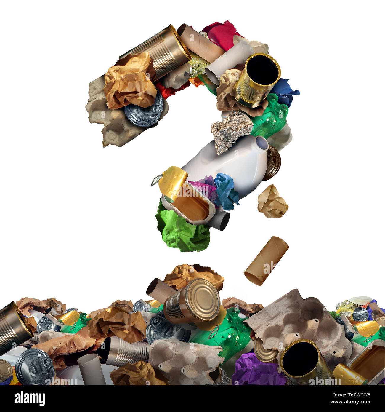 Recycle garbage questions and reusable waste management solutions or ...