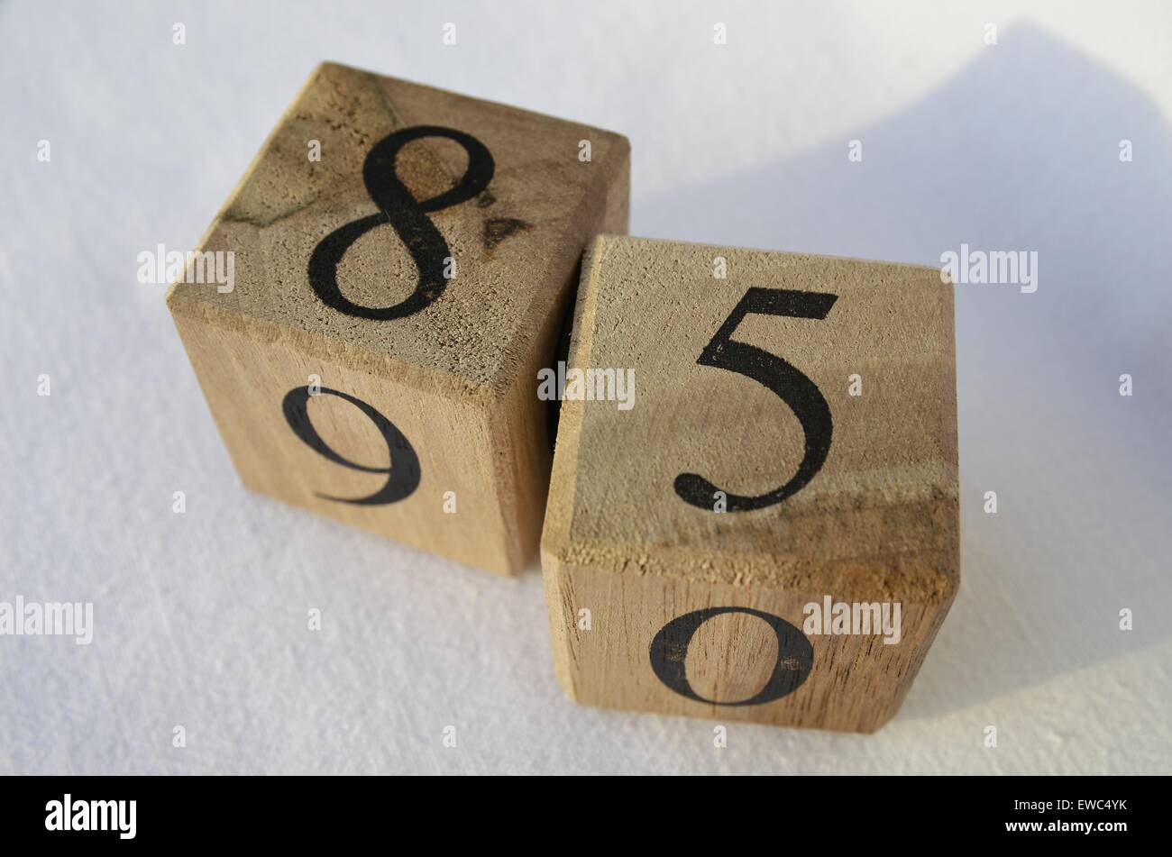 Numbers on wooden cubes Stock Photo - Alamy
