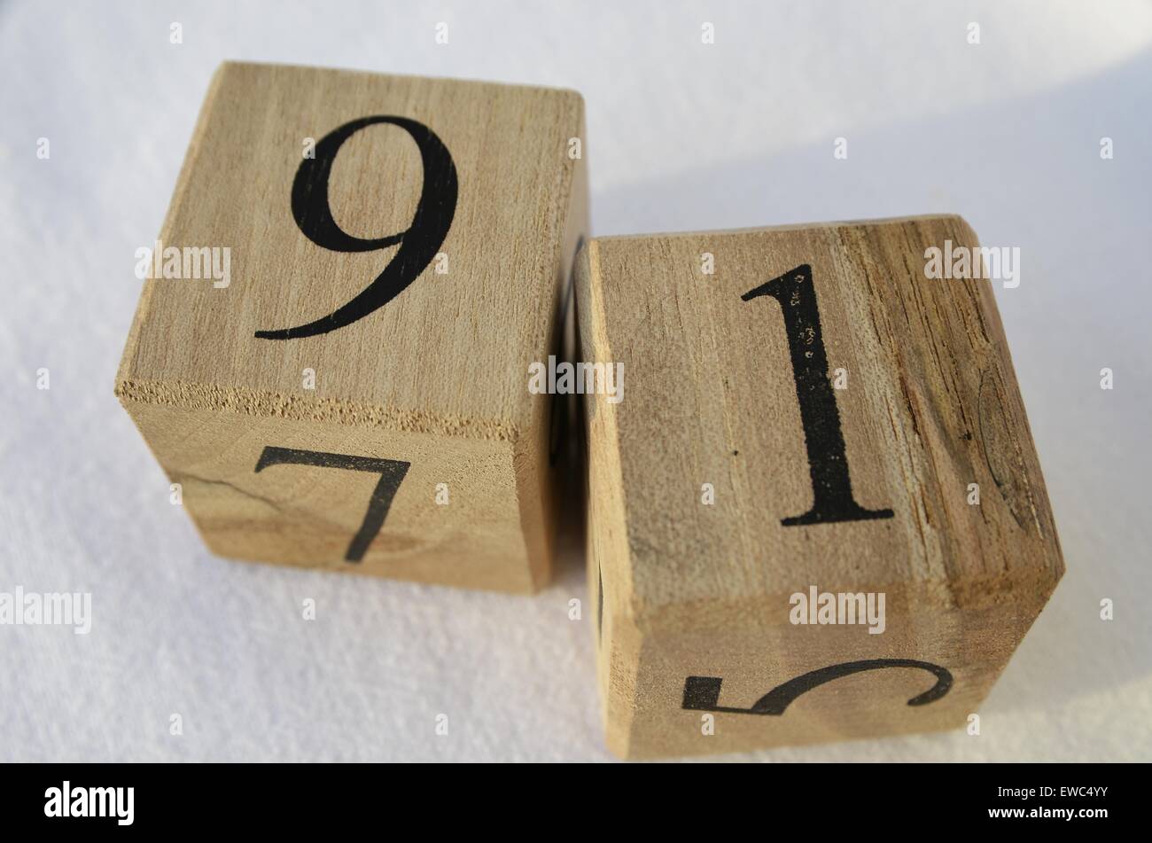 Numbers on wooden cubes Stock Photo - Alamy