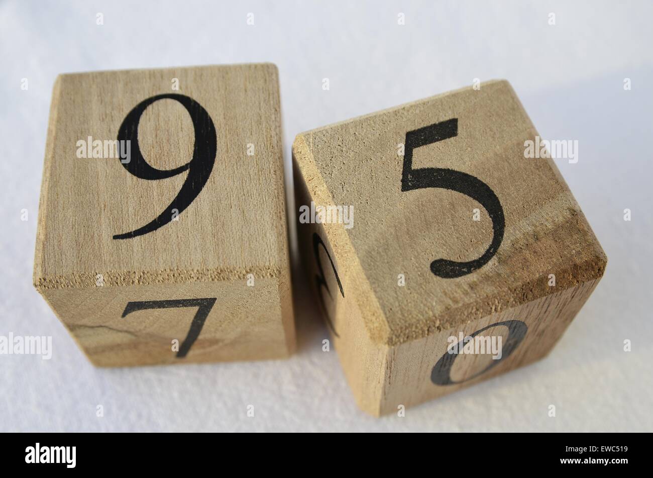 Numbers on wooden cubes Stock Photo - Alamy