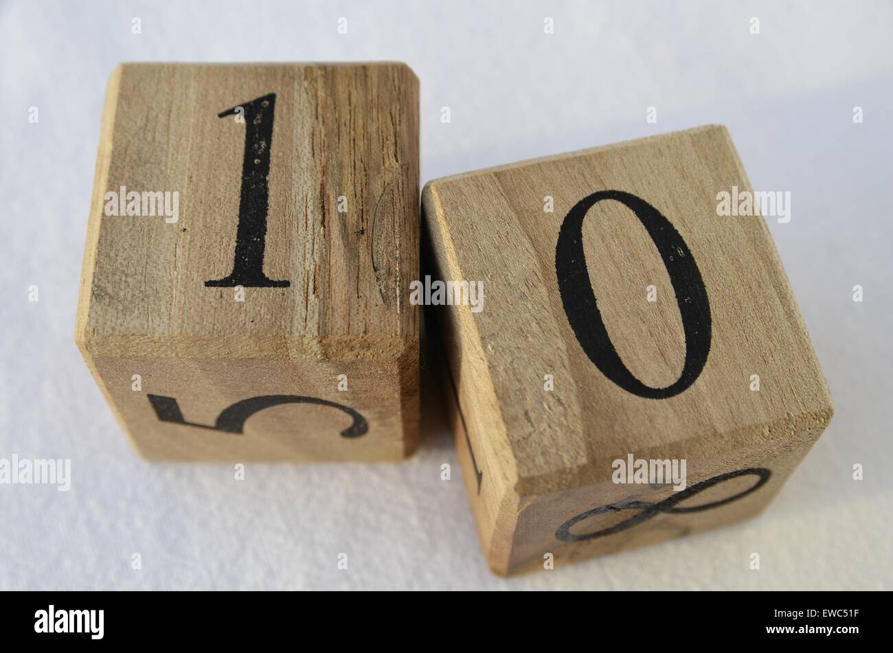 Numbers on wooden cubes Stock Photo - Alamy