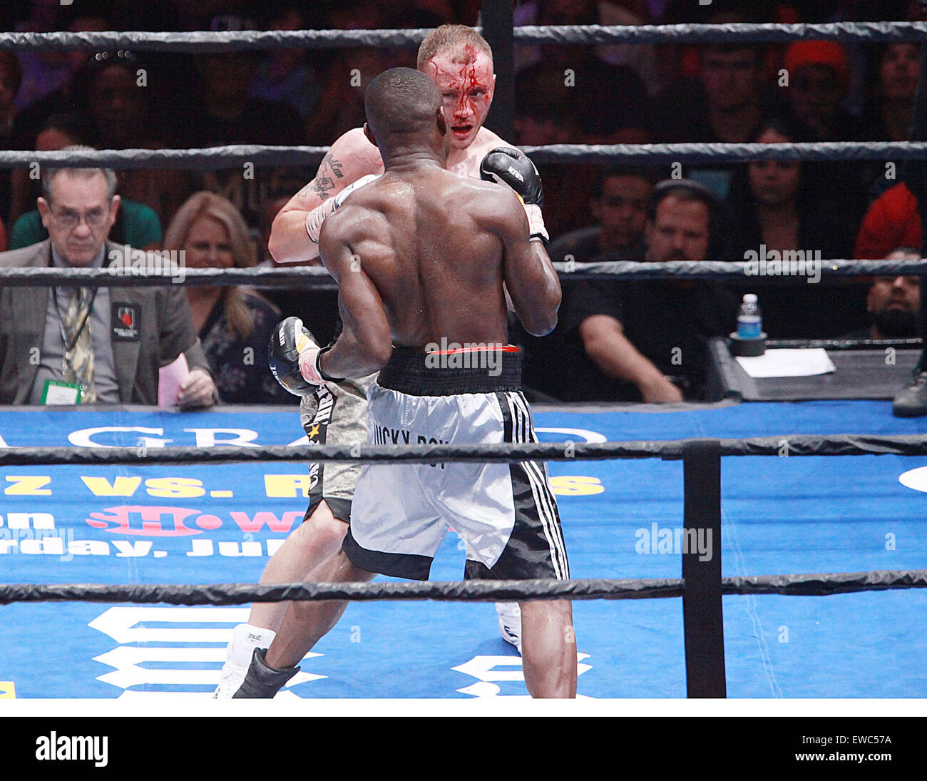 Las Vegas, Nevada, USA. 21st June, 2015. Boxers Sammy Chavez and WALE ...
