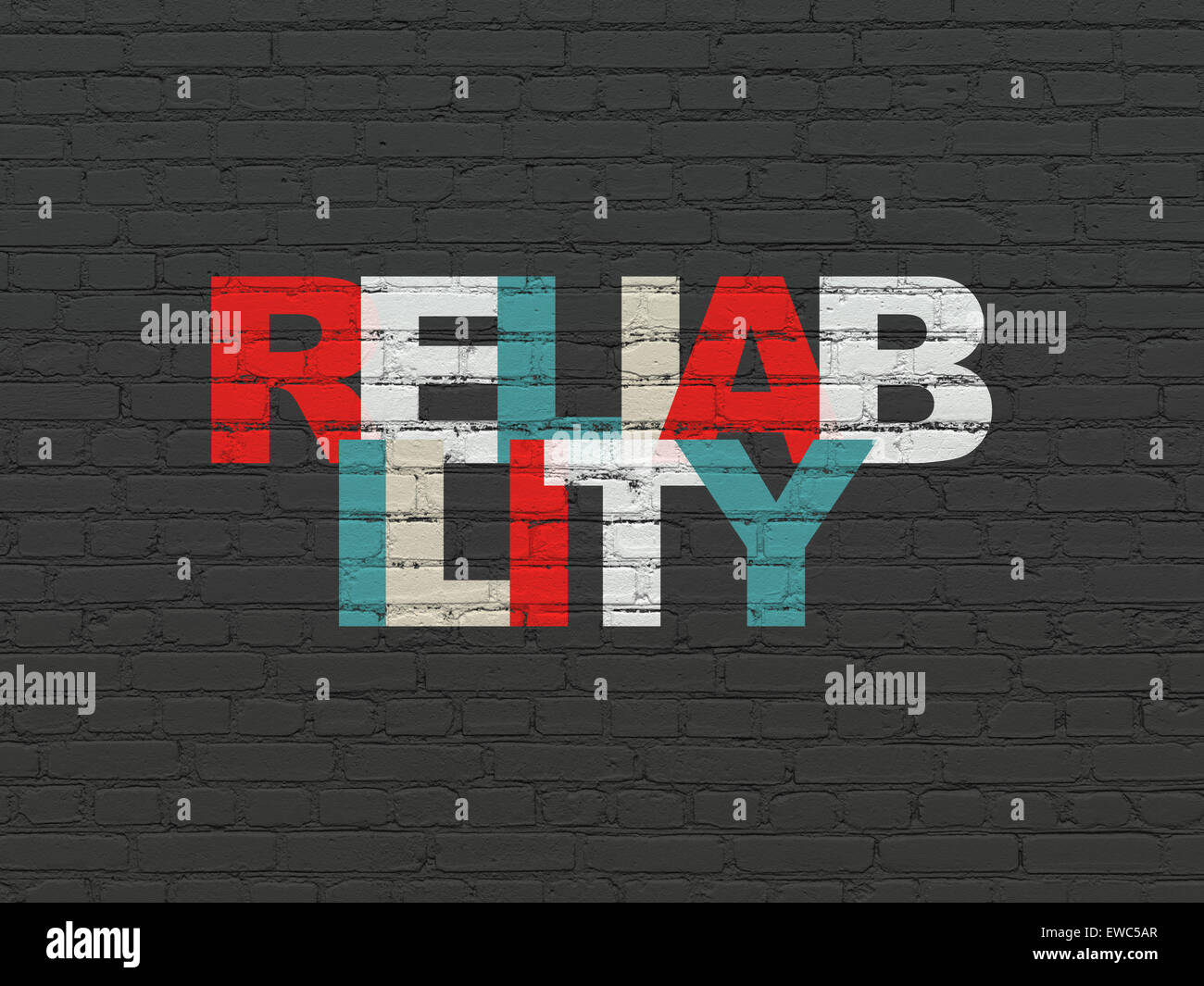 Business concept: Reliability on wall background Stock Photo - Alamy