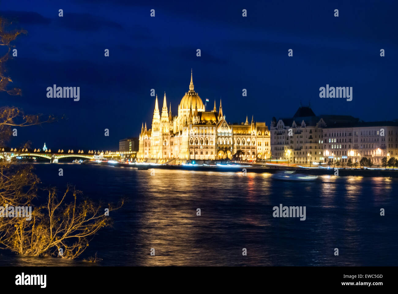 Budapest Cityscape at night Stock Photo - Alamy