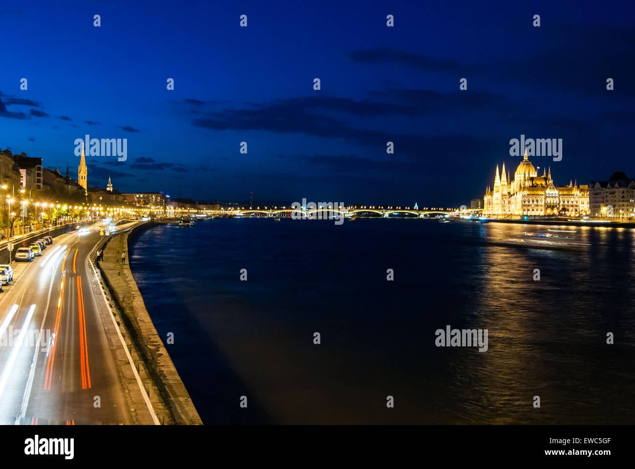 Budapest Cityscape at night Stock Photo - Alamy