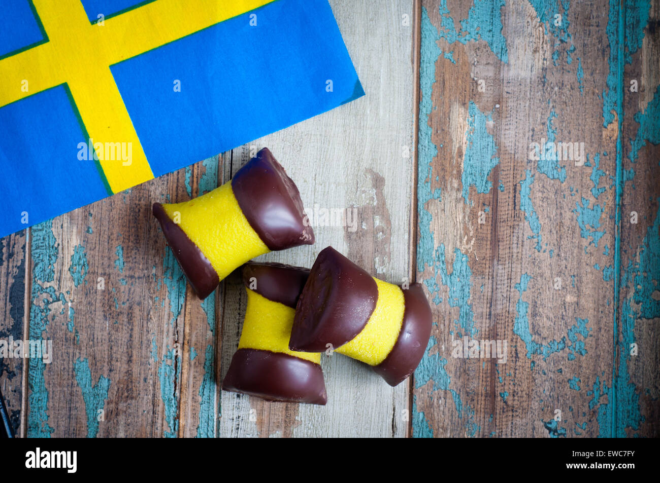 Swedish Punch Rolls with Swedish Flag Stock Photo - Alamy