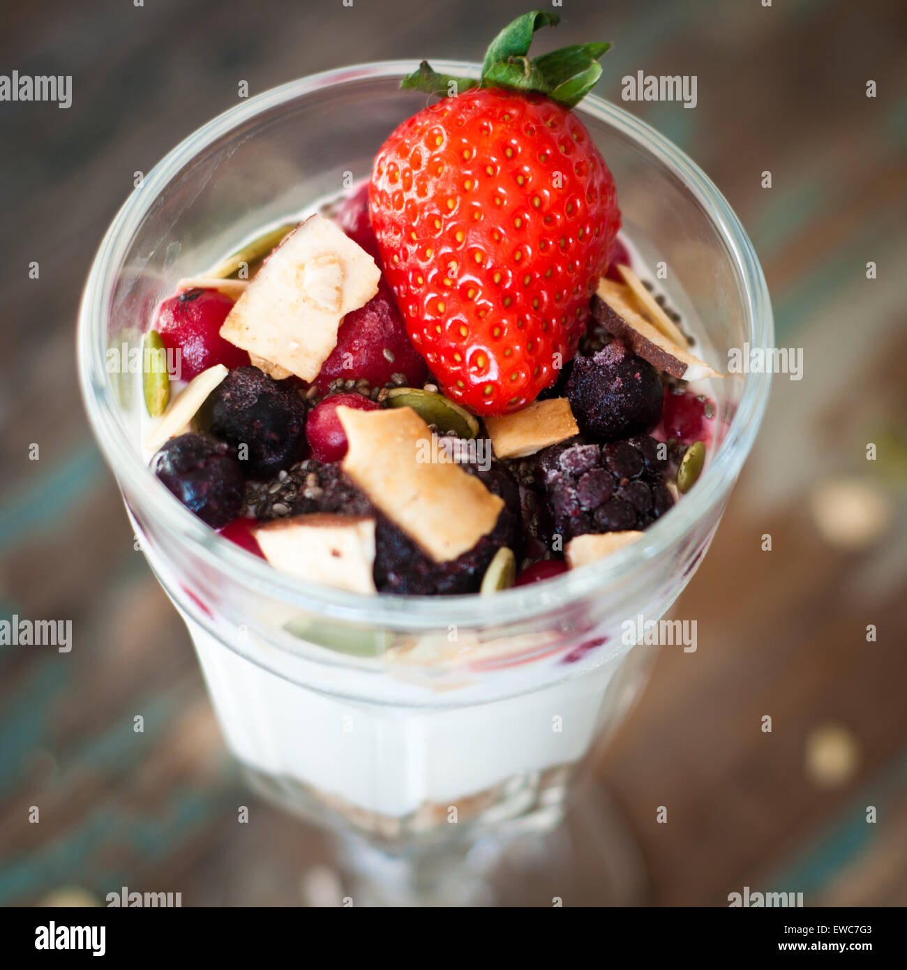 Healthy breakfast smoothie milkshake Stock Photo - Alamy