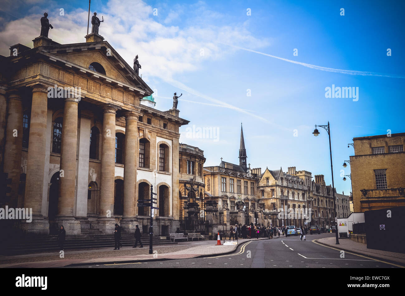 View of the Broad Street and the Bodleian Library (Clarendon Building ...