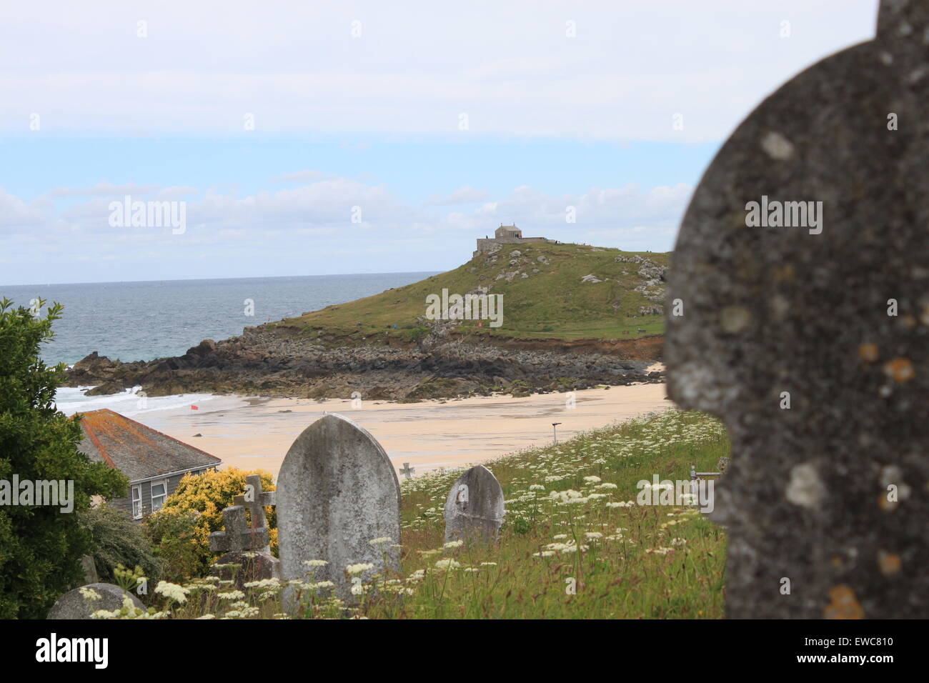 St Ives cemetery in summer Stock Photo - Alamy