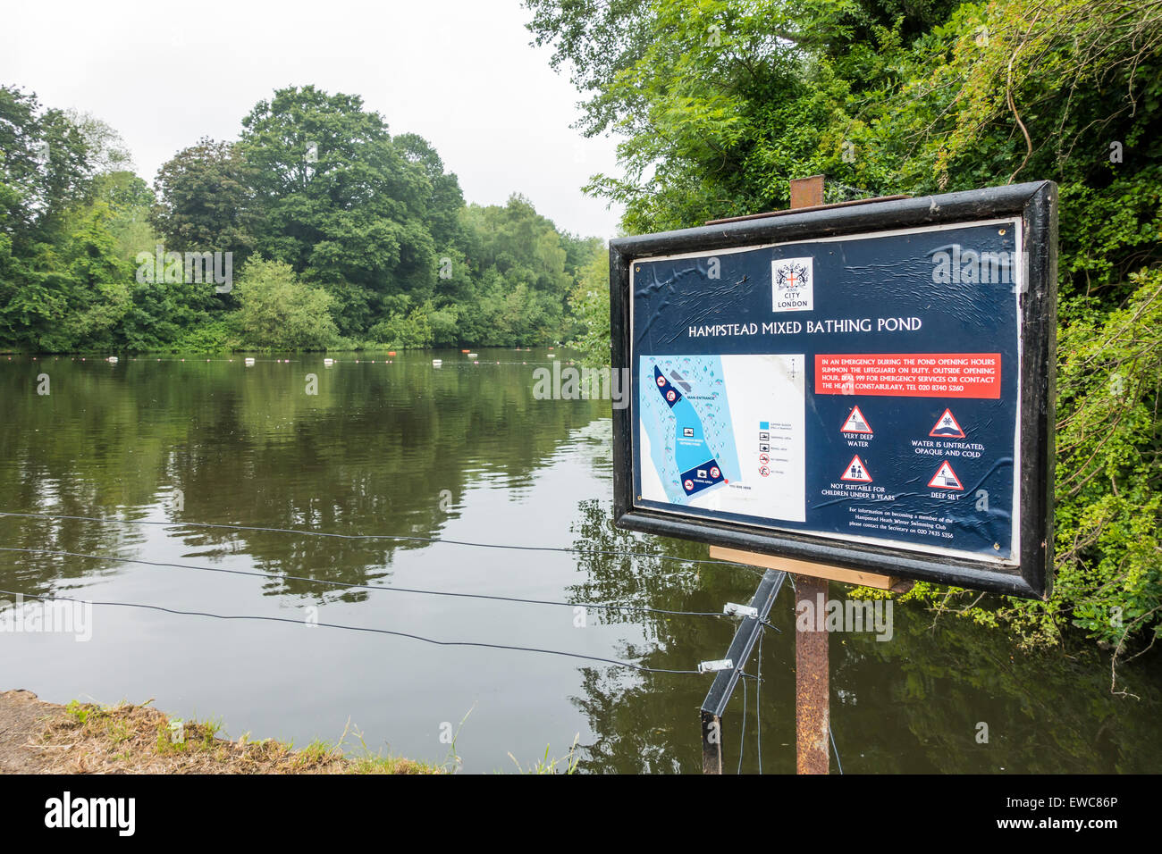 Hampstead Mixed Bathing Pond London UK Stock Photo - Alamy