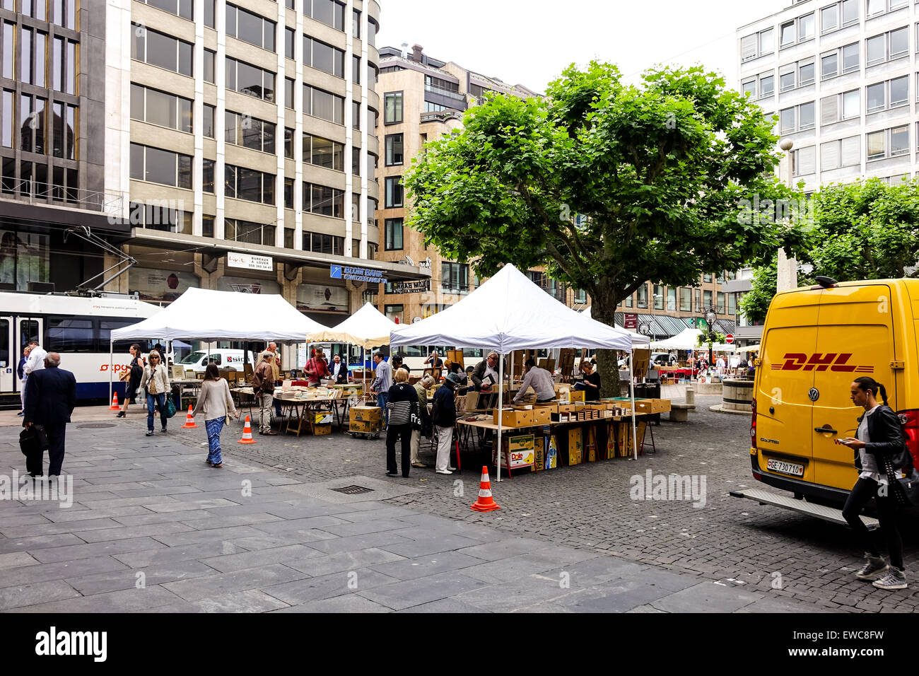 geneva switzerland street scene Stock Photo - Alamy
