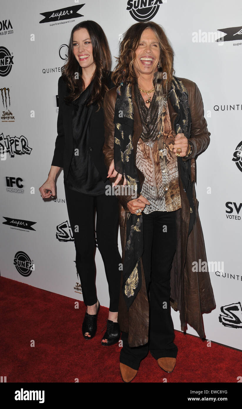 LOS ANGELES, CA - MARCH 21, 2011: Liv Tyler & father Steven Tyler at ...
