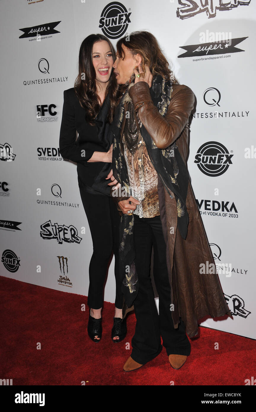 LOS ANGELES, CA - MARCH 21, 2011: Liv Tyler & father Steven Tyler at ...
