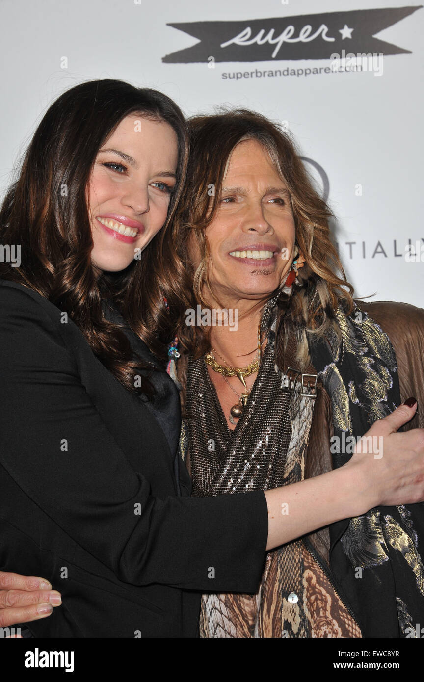 LOS ANGELES, CA - MARCH 21, 2011: Liv Tyler & father Steven Tyler at ...